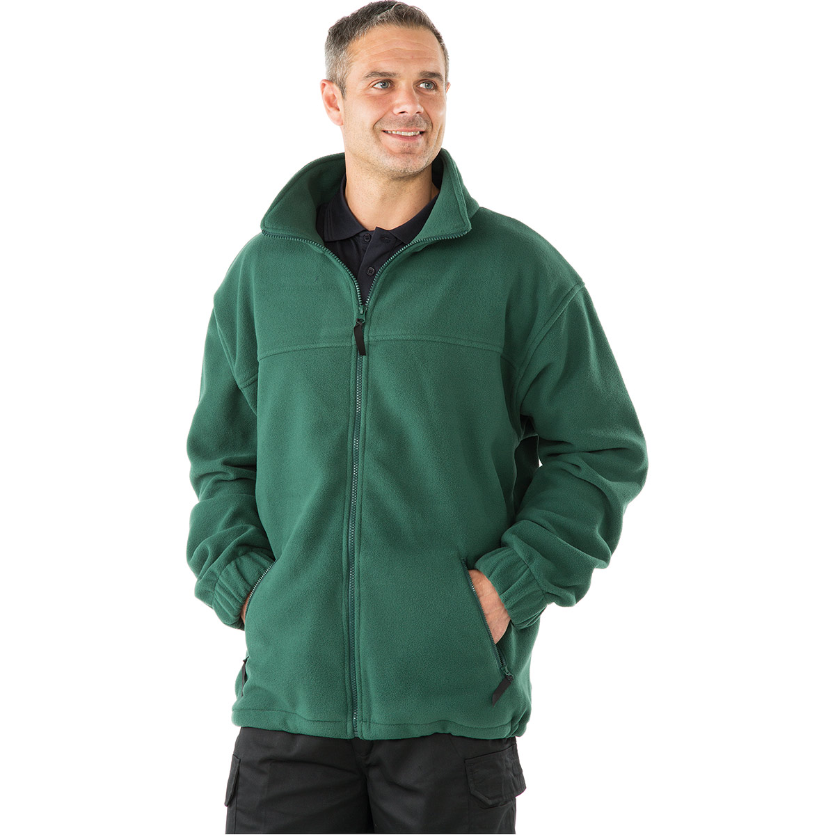 Arco Essentials Unisex Bottle Green Fleece Jacket | Arco Essentials ...