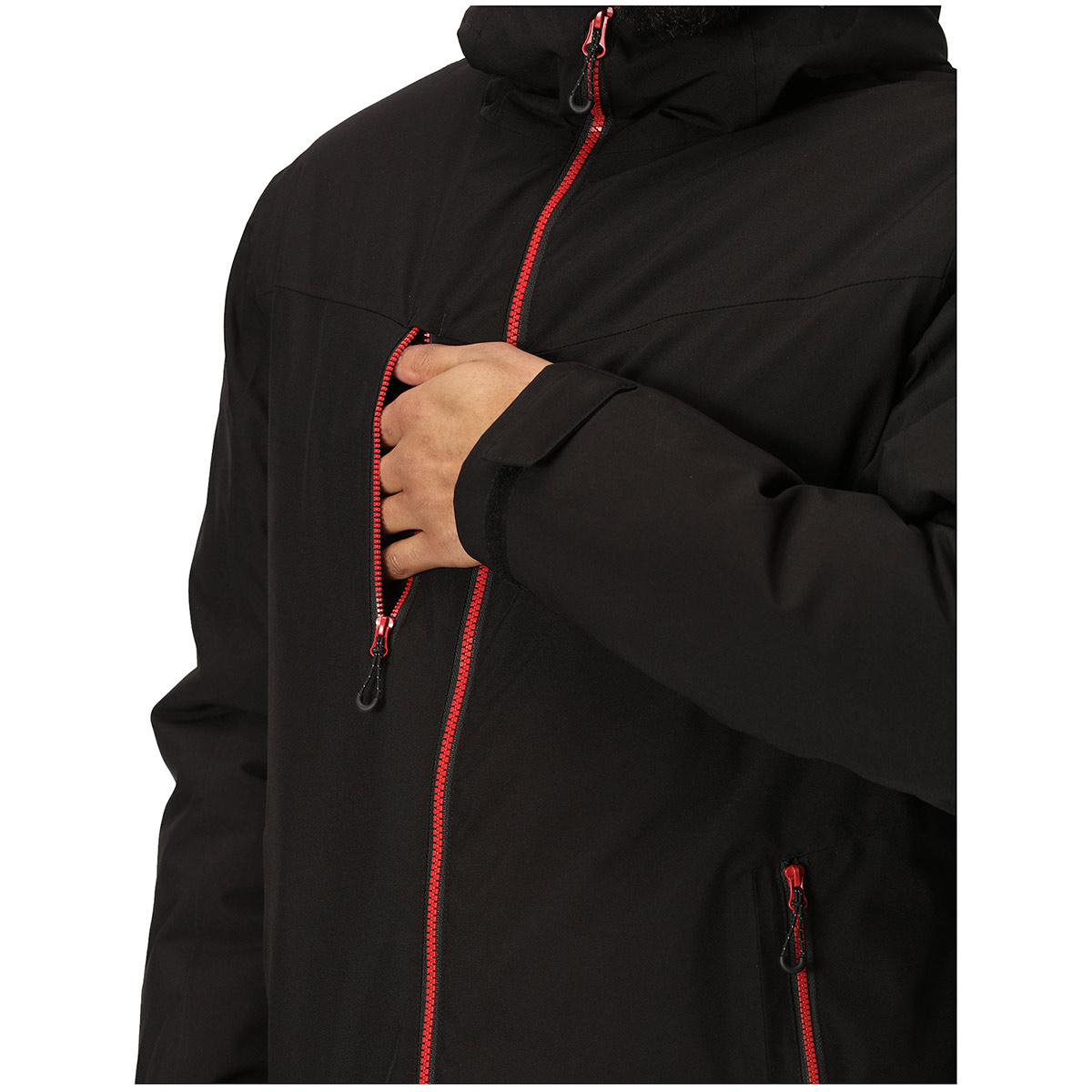 Regatta Professional Navigate Black/Red Waterproof Jacket | Regatta ...