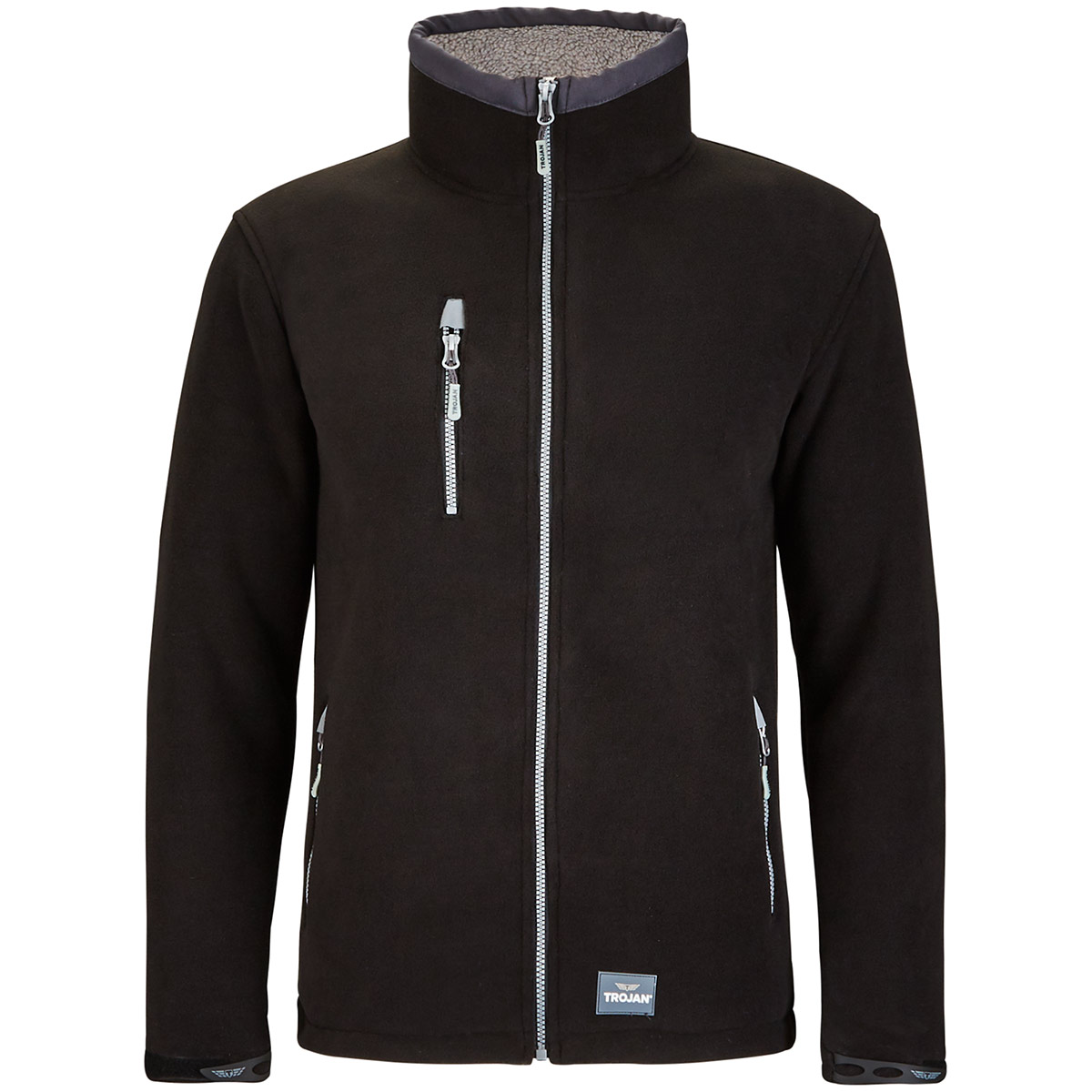TROJAN Black/Grey Tradesman Fleece Jacket | TROJAN | Casual and ...