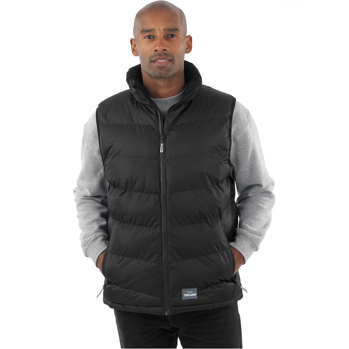 TROJAN Black Insulated Body Warmer | TROJAN | Body Warmers and Gilets ...