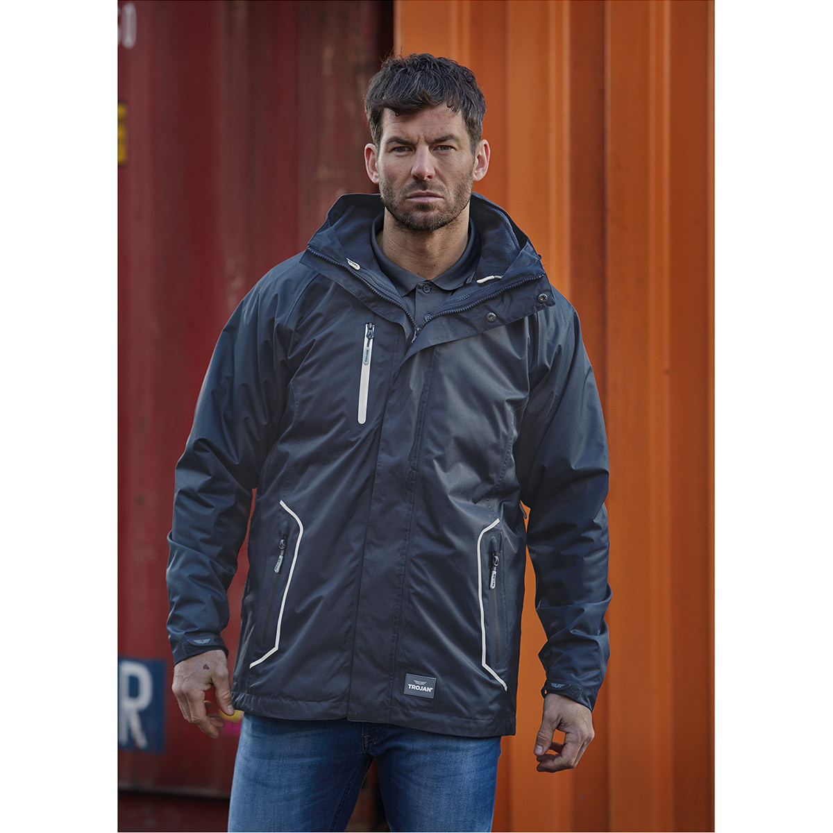 TROJAN Navy 3-in-1 Waterproof Jacket | TROJAN | Work Jackets and Coats ...