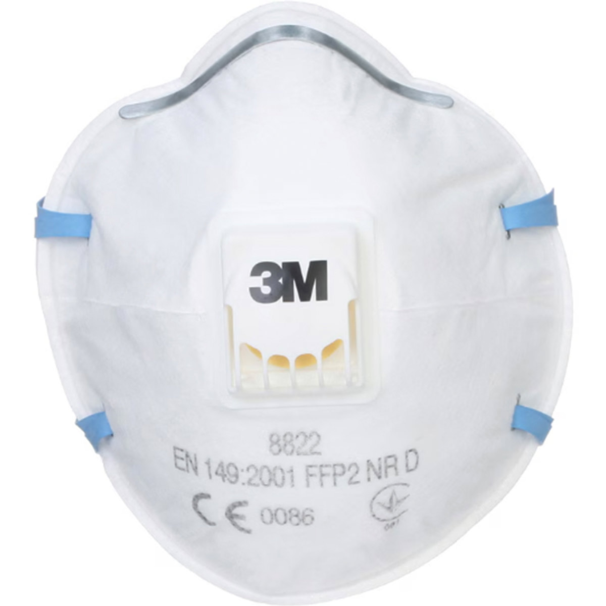 3M 8822 Valved Hand-Sanding and Power Tool FFP2 Dust Mask (Box of 10 ...