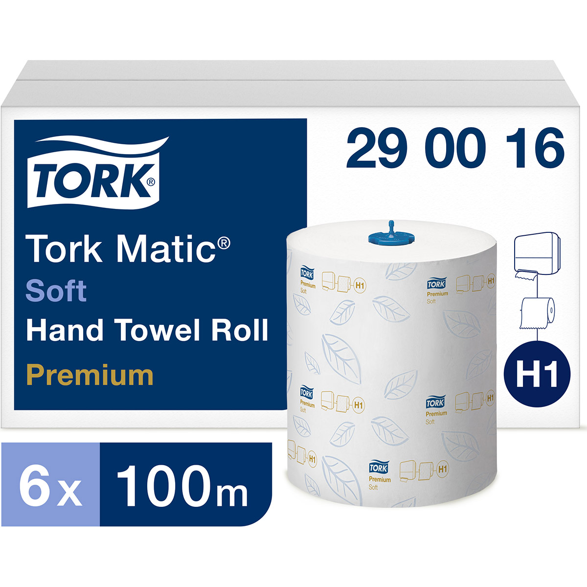 Tork Matic Premium H1 Soft White Roll 100m (Case of 6) | Tork | Paper ...