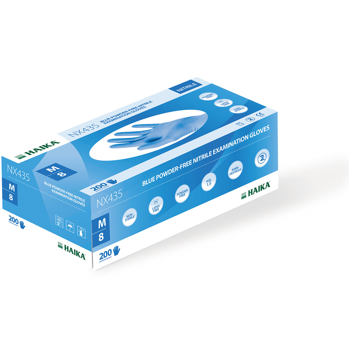 HAIKA NX435 Light Blue Nitrile Disposable Gloves (Box of 200) | HAIKA ...