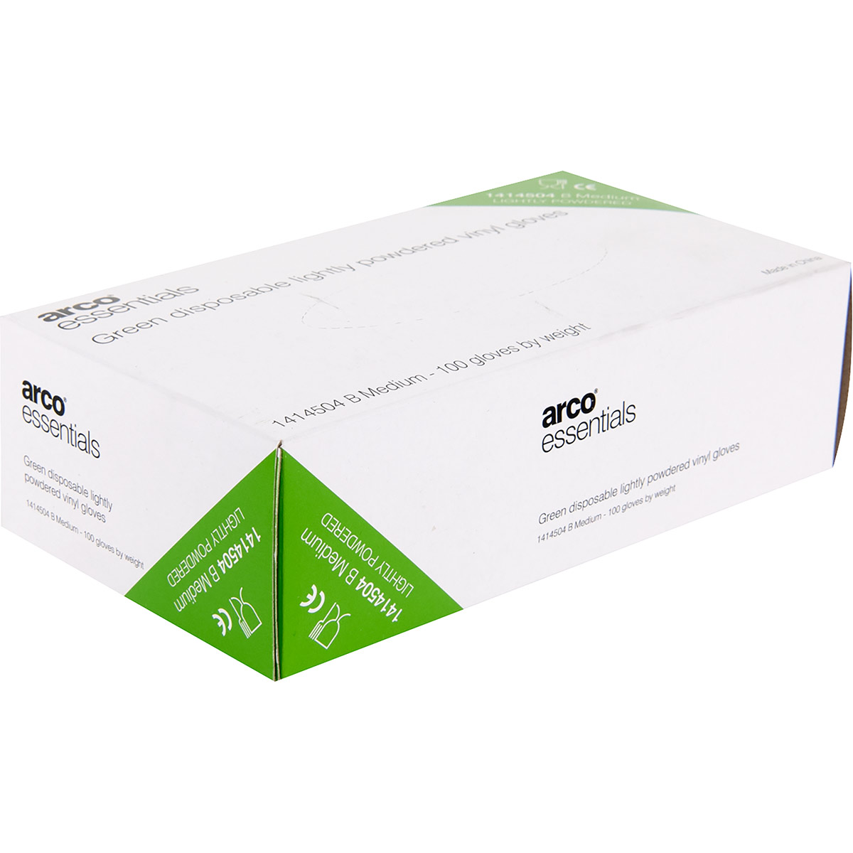 Arco Essentials Green Vinyl Disposable Gloves (Box of 100) | Arco ...