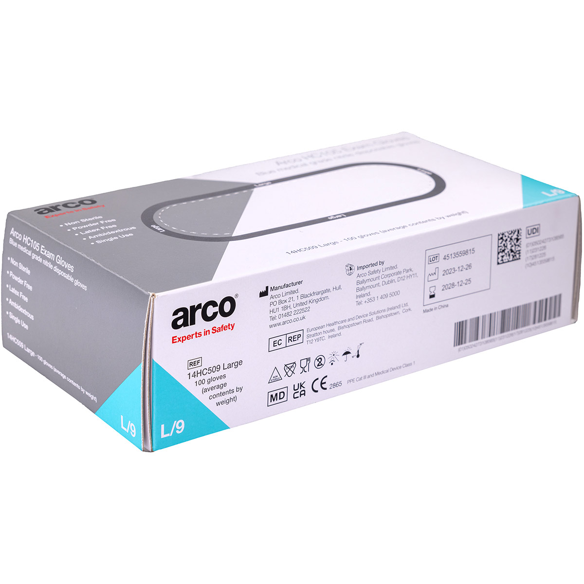 Arco HC5 Blue Nitrile Disposable Gloves (Box of 100) | Arco ...