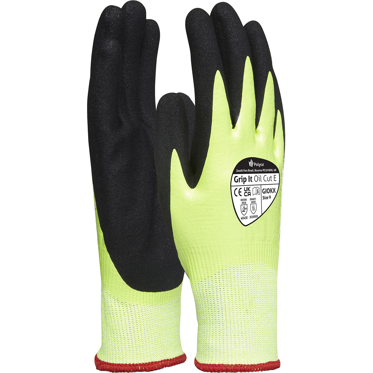 Polyco Grip It Oil Cut E Nitrile-Coated Cut-Resistant Gloves | Polyco ...
