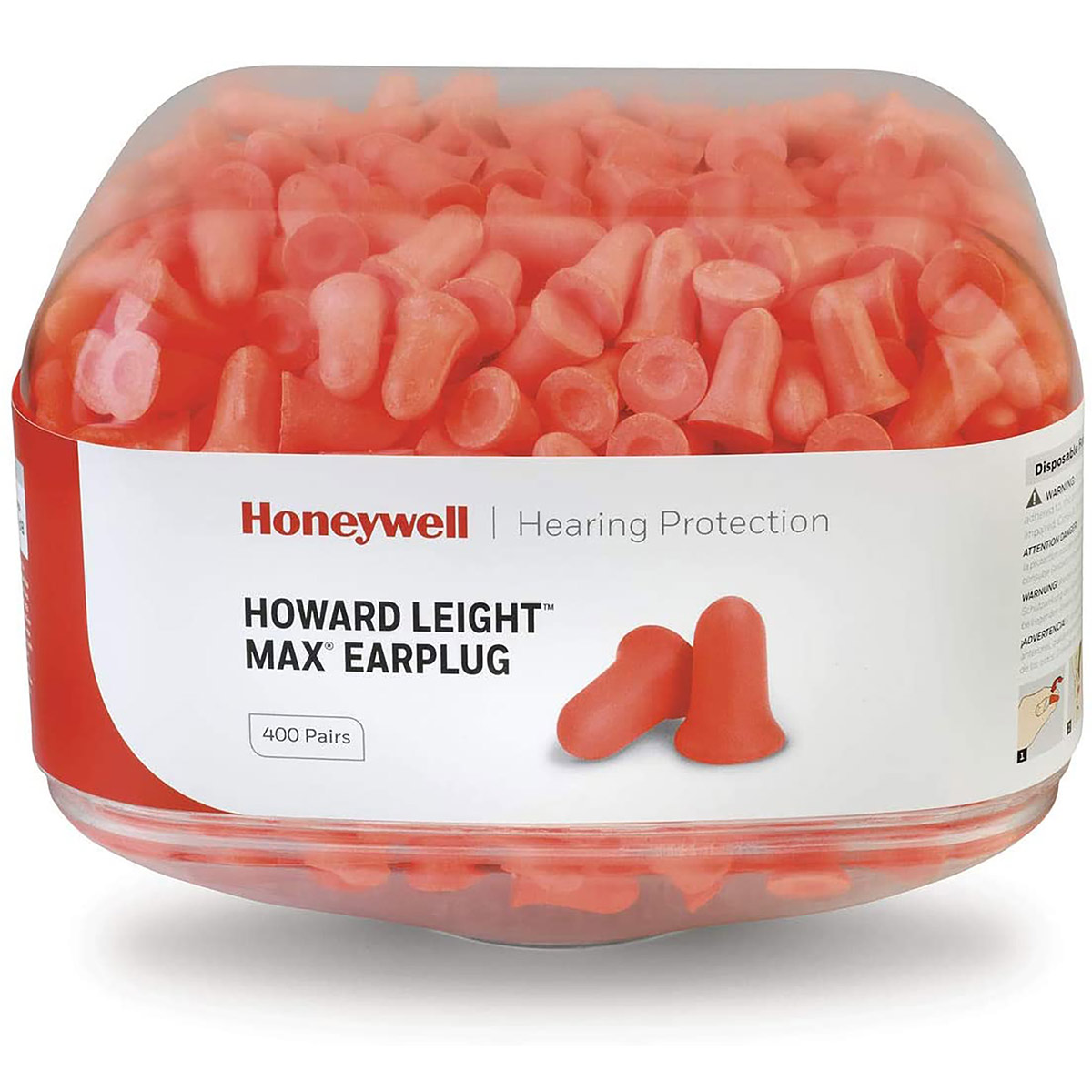 Honeywell Howard Leight Maximum Disposable Earplugs (Canister of 400 ...