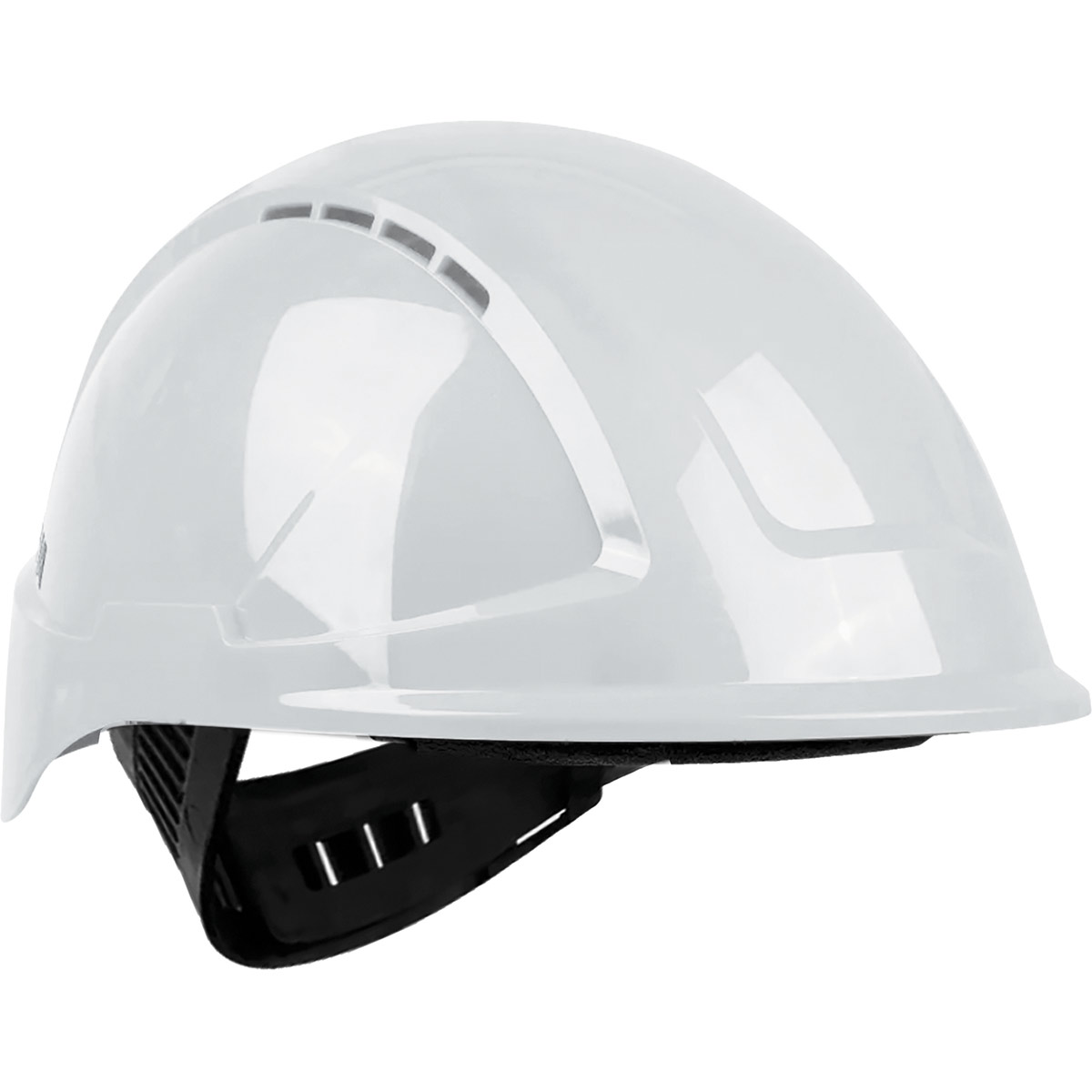 ENHA RADIUS White Vented Reduced-Peak Slip-Ratchet Safety Helmet | ENHA ...