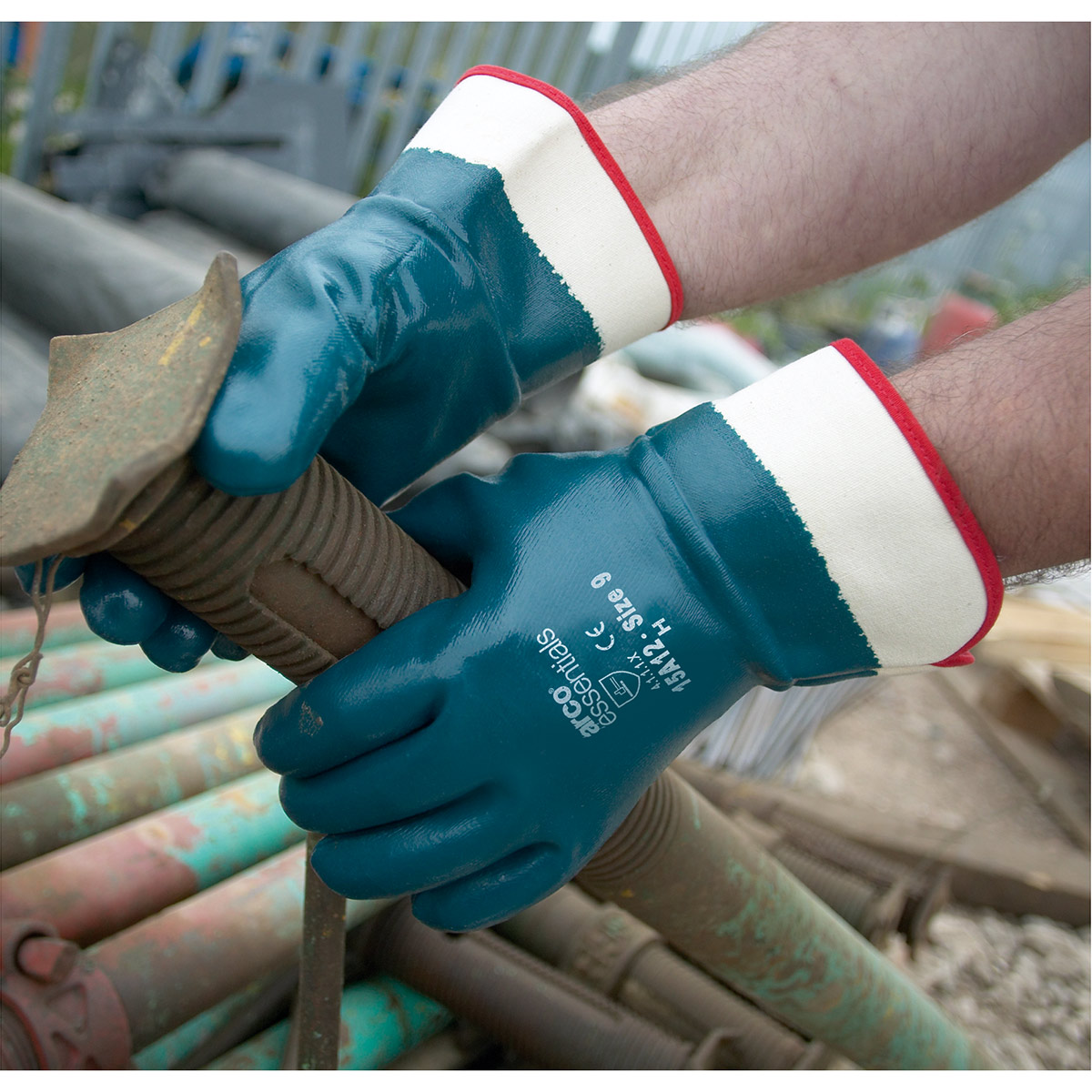 Arco Essentials Safety-Cuff Nitrile-Coated Work Gloves | Arco ...