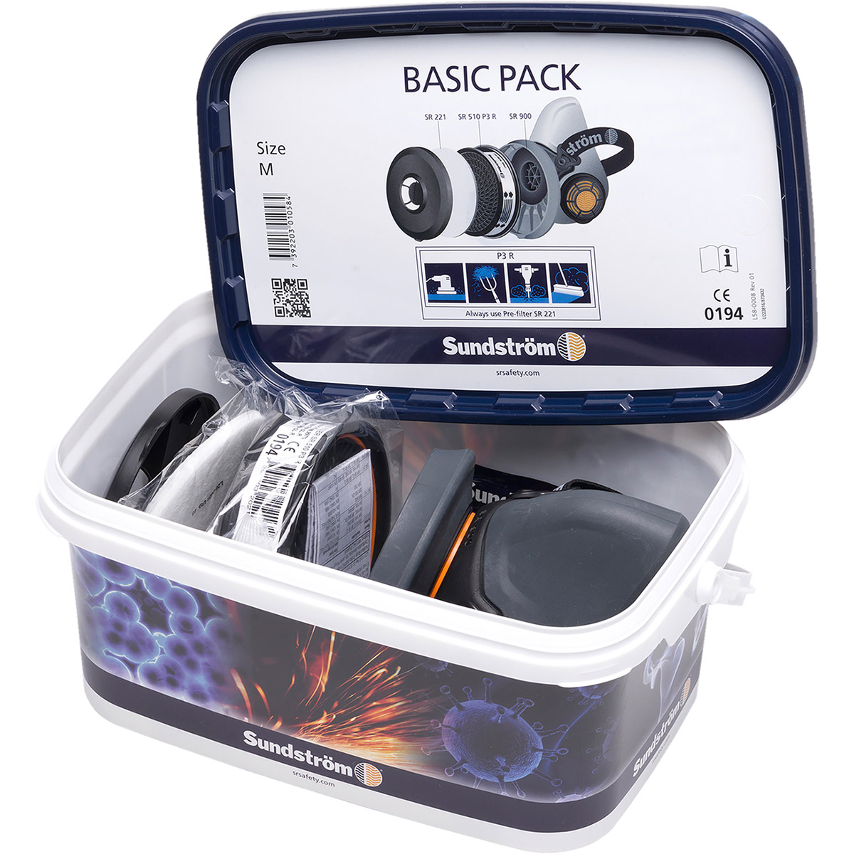 Sundström SR 900 Half-Face Respirator Mask with P3 Filter Kit ...