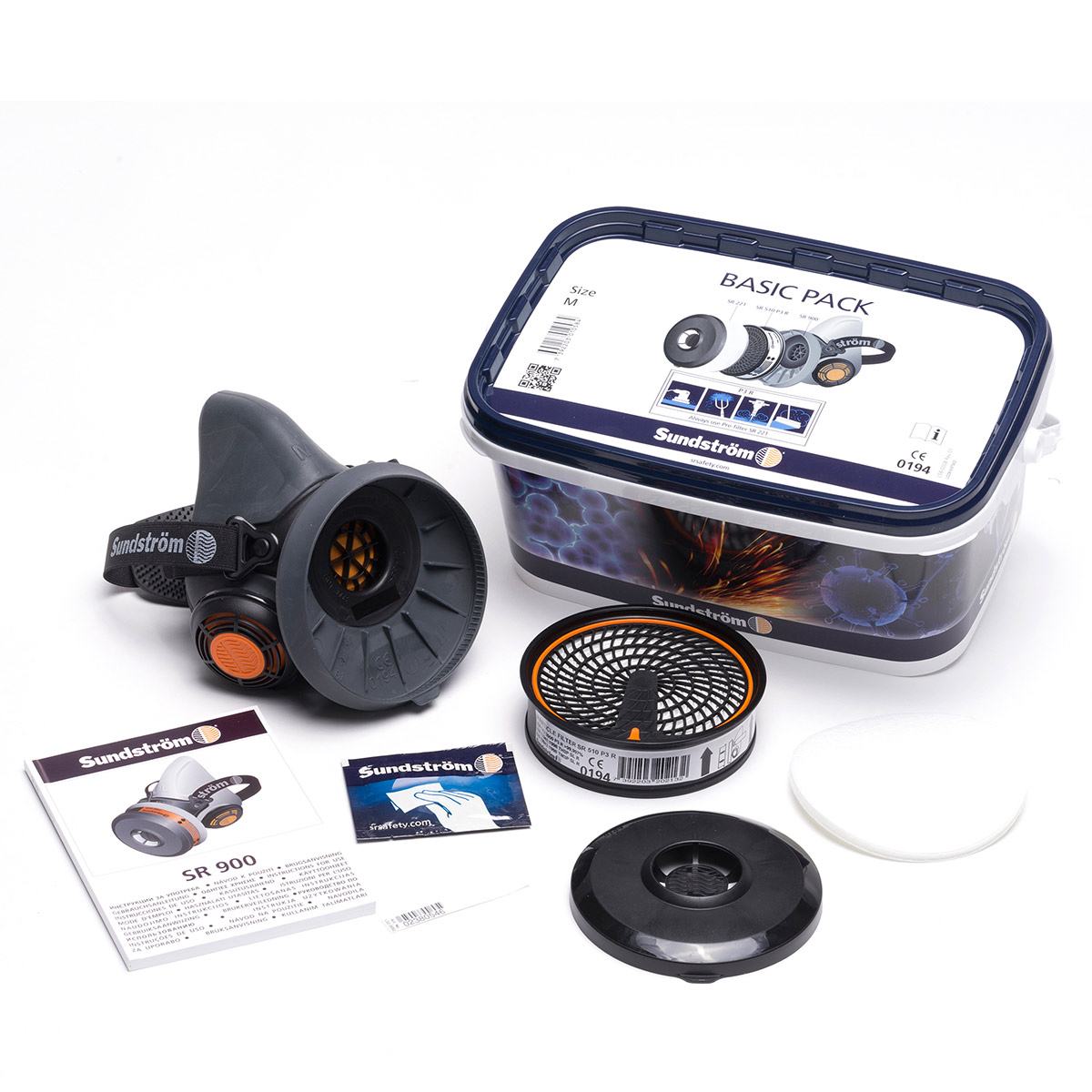 Sundström SR 900 Half-Face Respirator Mask with P3 Filter Kit ...