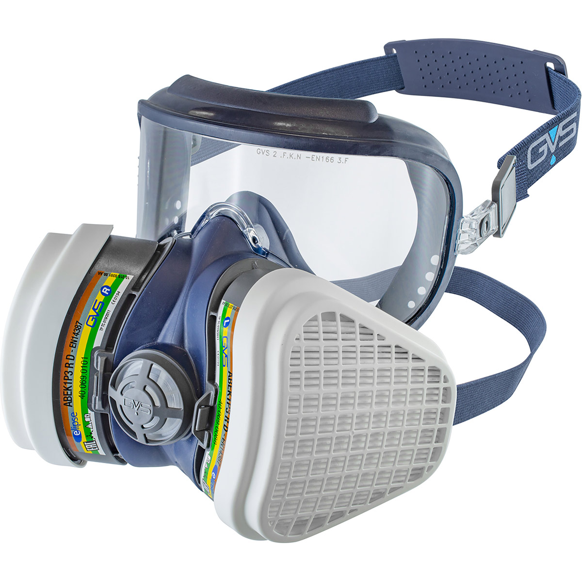 GVS Elipse Integra High-Efficiency ABEK1P3 Respirator Mask with Goggles ...