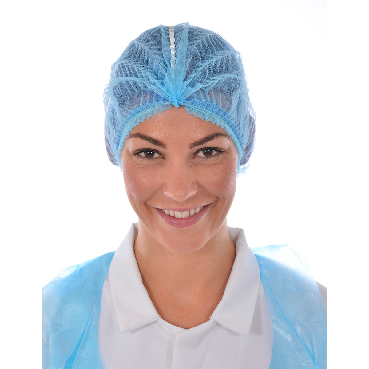 Lion Blue Metal-Detectable Pleated-Style Mob Caps (Box of 1000) | Lion ...