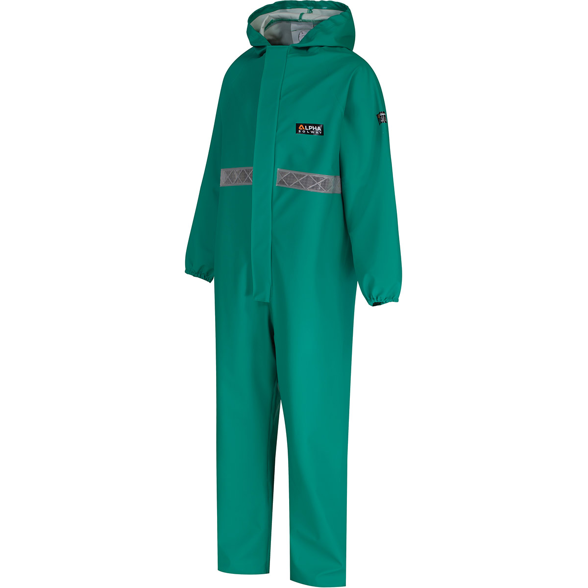 Alpha Solway Chemsol Plus Green Hooded Chemical Coverall | Alpha Solway ...