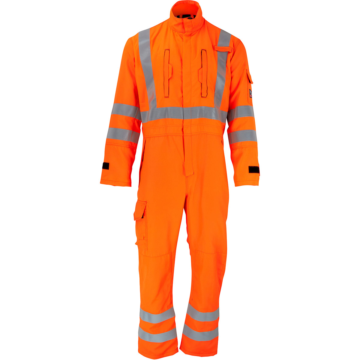 ProGARM 4693 Men’s Orange Hi-Vis Arc-Flash Overalls with Kneepad ...