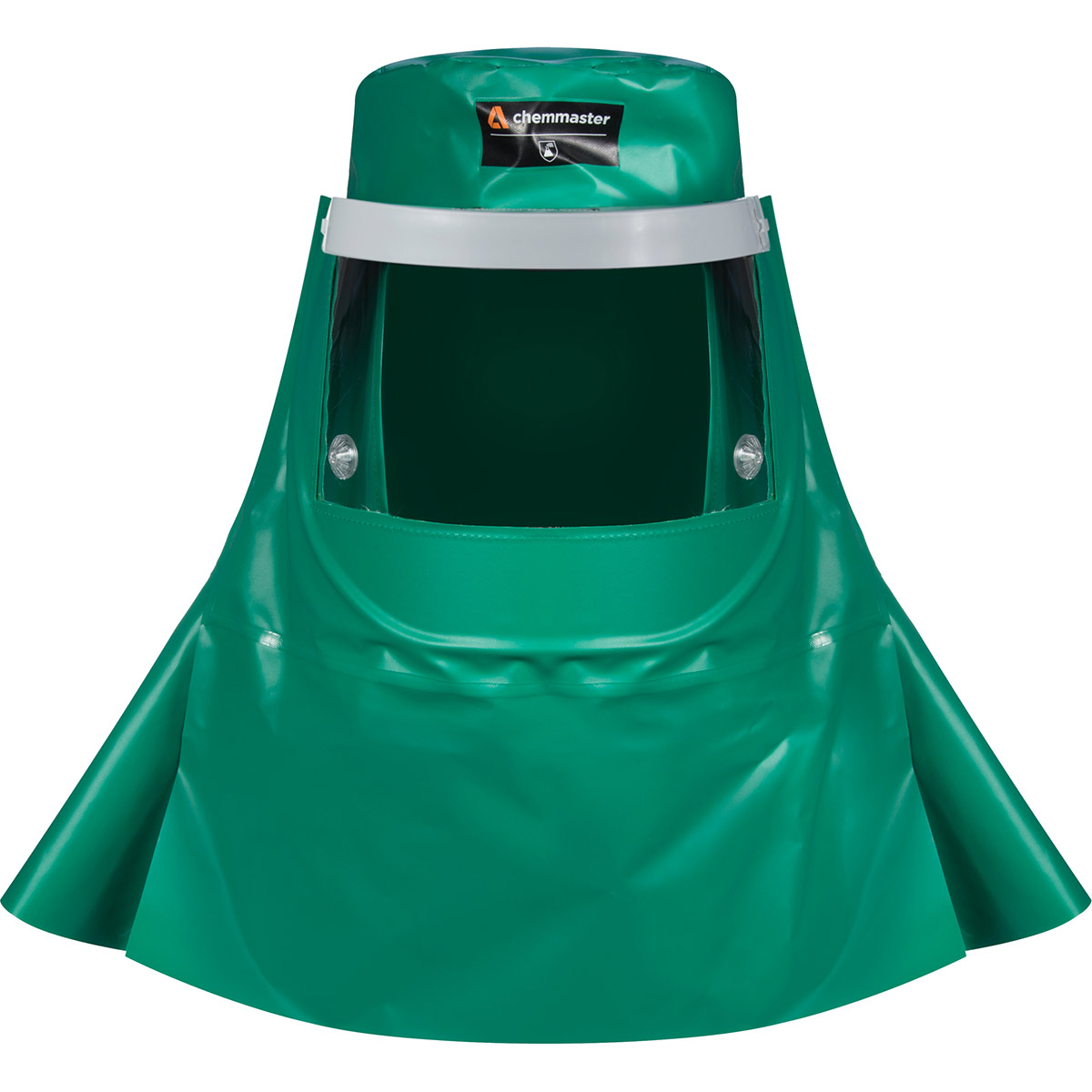 Alpha Solway Chemmaster CMH4 Green Chemical Cape Hood with Visor ...