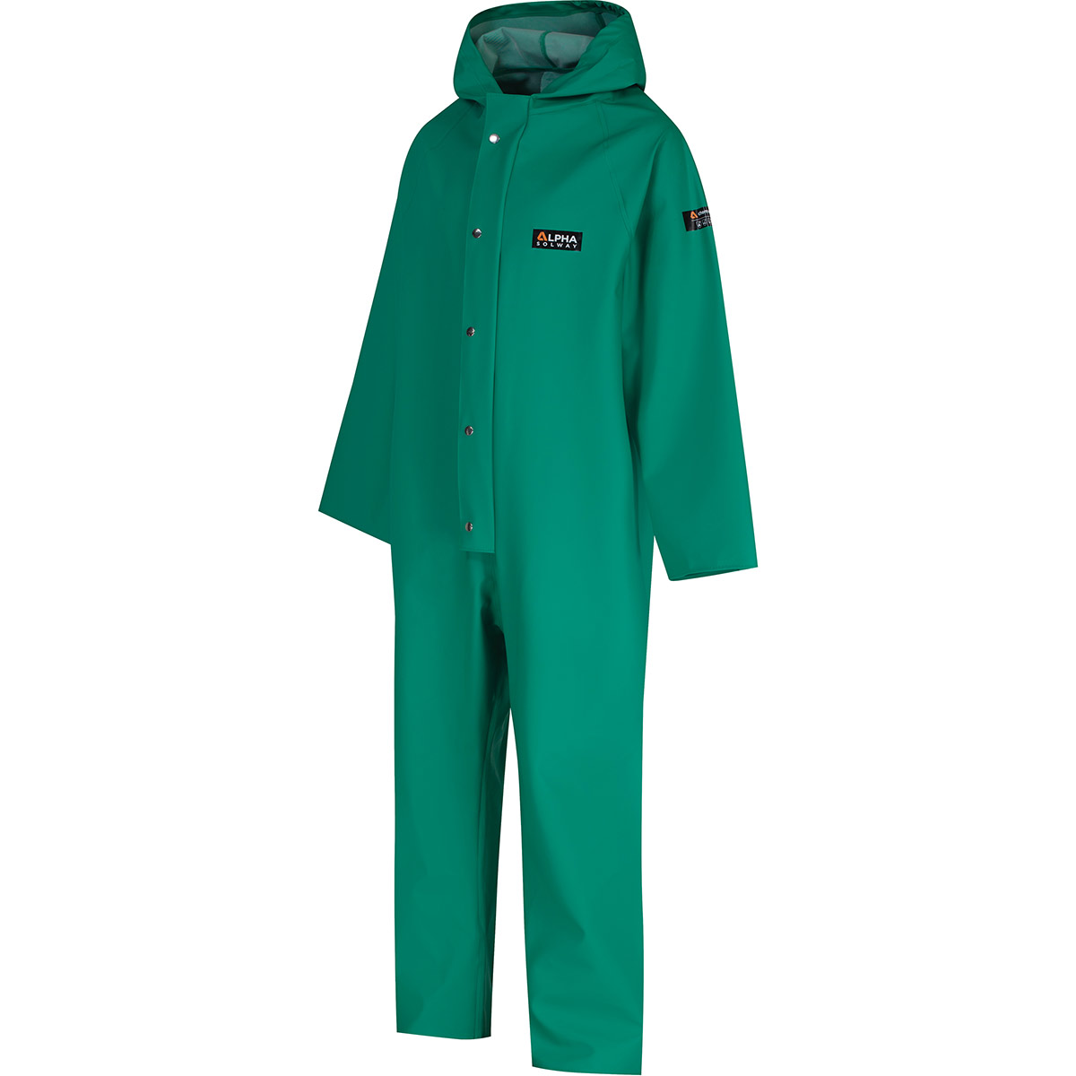 Alpha Solway Chemsol Green Hooded Chemical Coverall | Alpha Solway ...