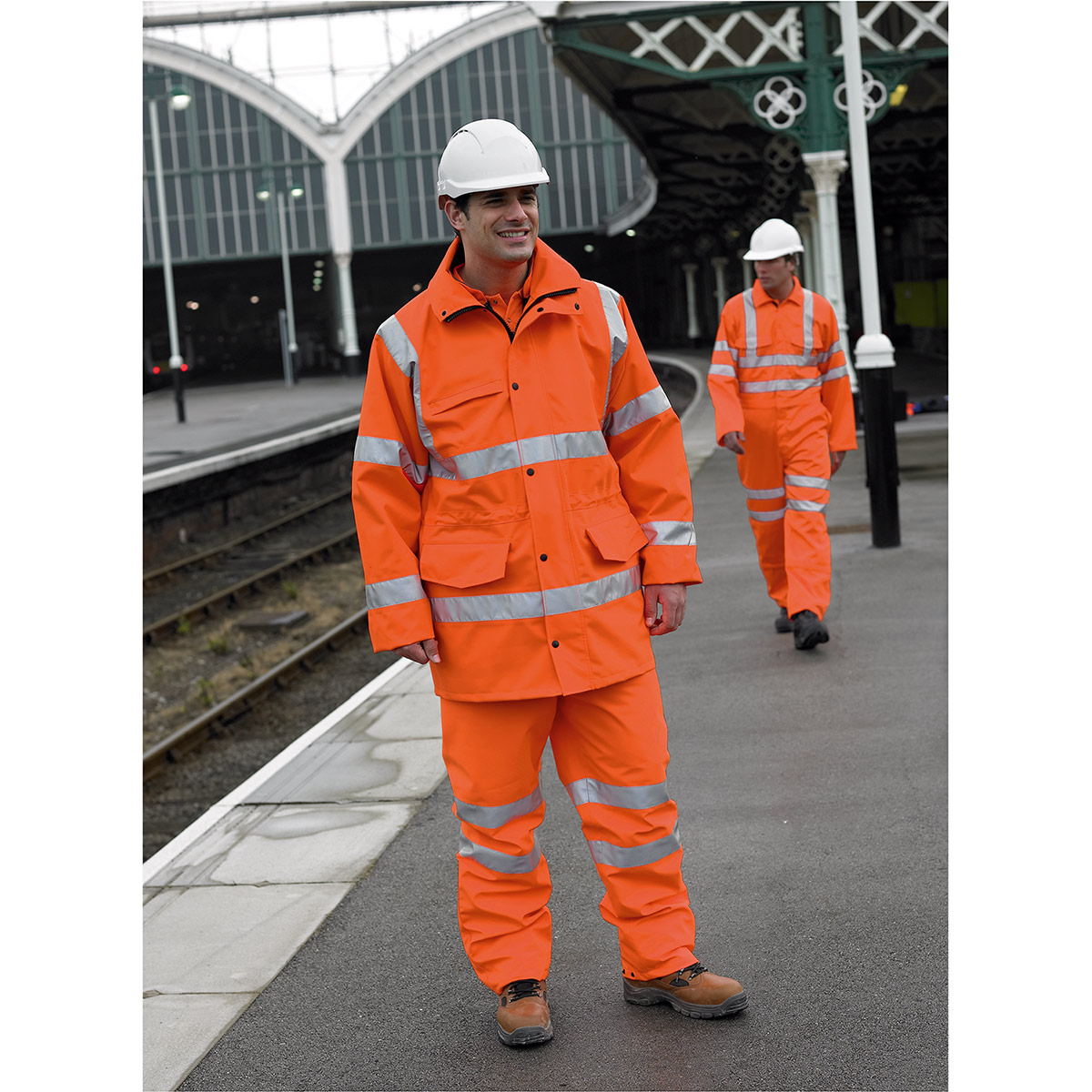 Arco Essentials Orange Waterproof Hi-Vis Coat | Arco Essentials | Multi ...