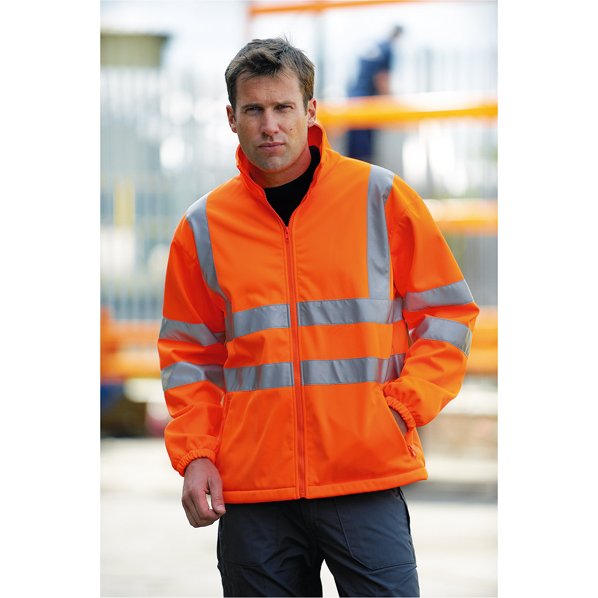 Arco Men’s Orange Hi-Vis Softshell Jacket | Arco | Hi-Vis Clothing | Arco
