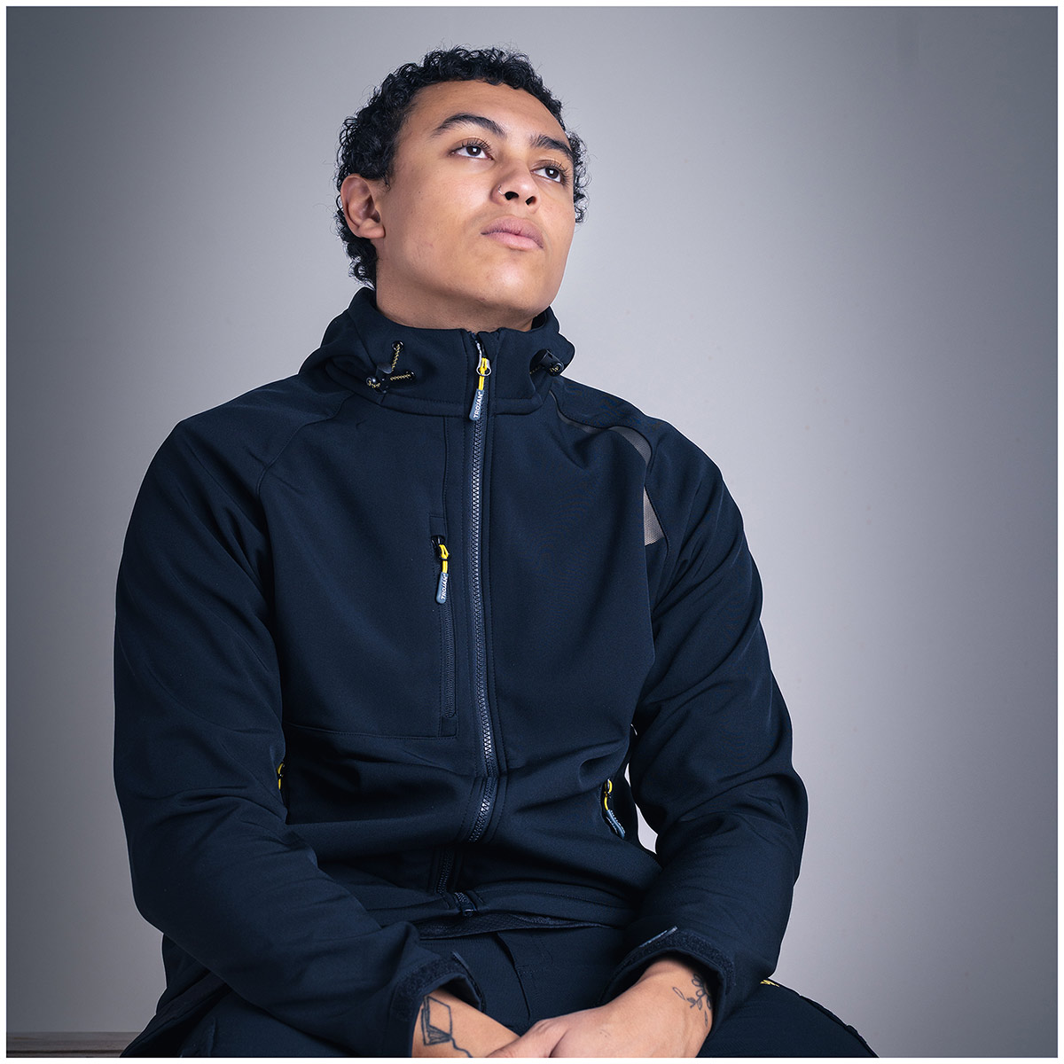TROJAN Men’s Navy Hooded Softshell Jacket | TROJAN | Casual and ...