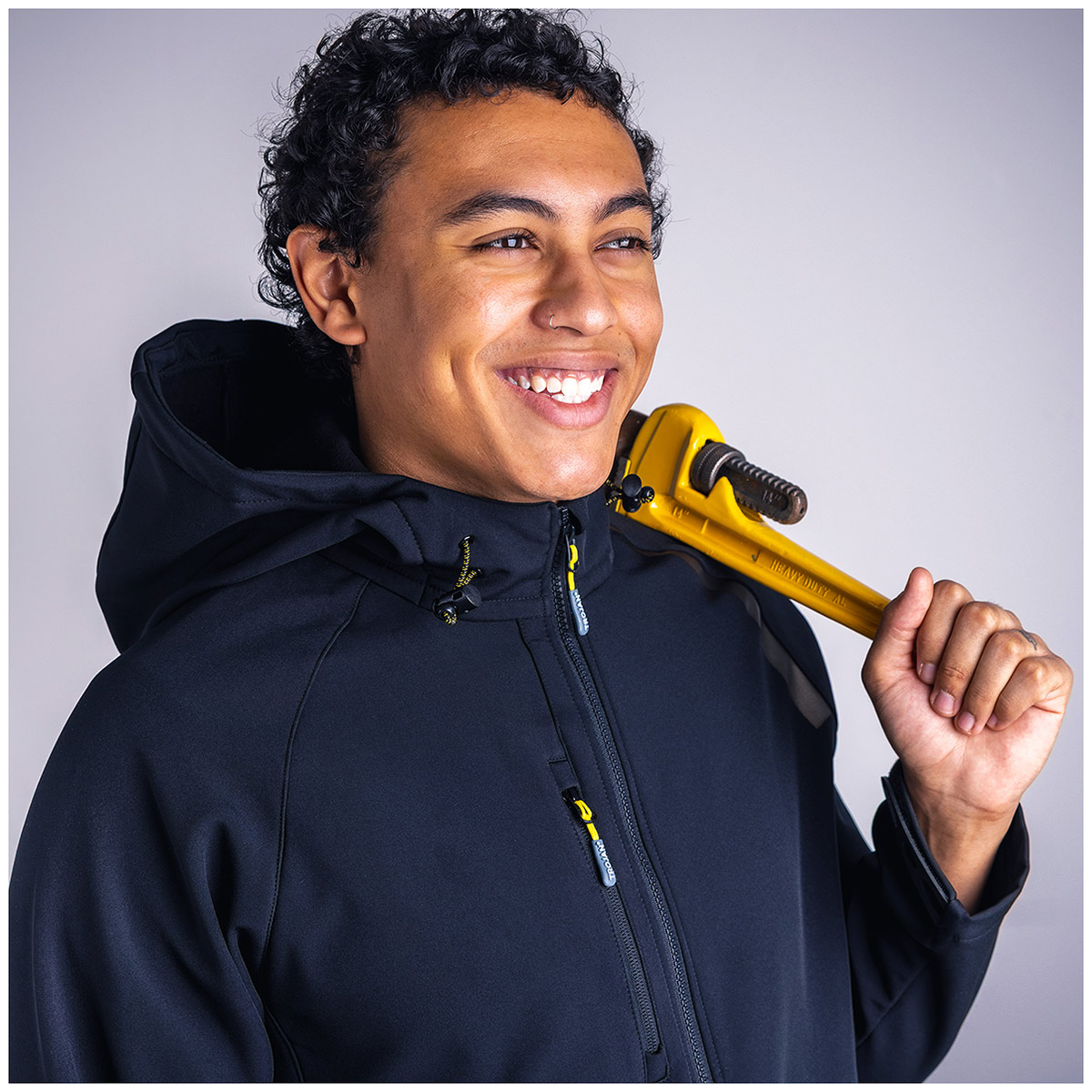 TROJAN Men’s Navy Hooded Softshell Jacket | TROJAN | Casual and ...