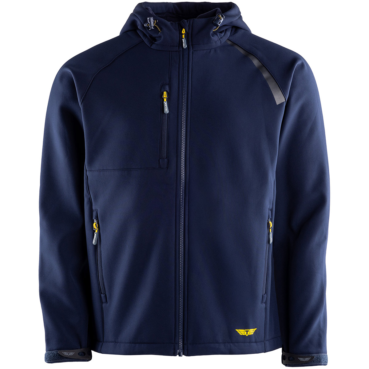 TROJAN Men’s Navy Hooded Softshell Jacket | TROJAN | Casual Jackets and ...