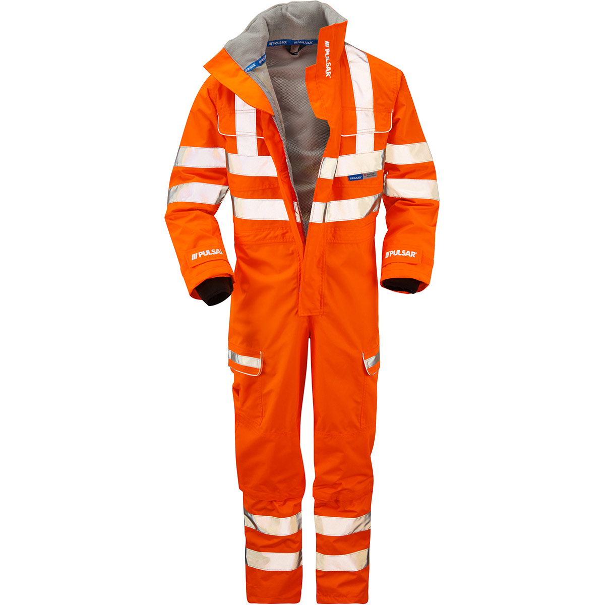 PULSAR PROTECT PR505 Orange Interactive Hi-Vis Overalls with Kneepad ...