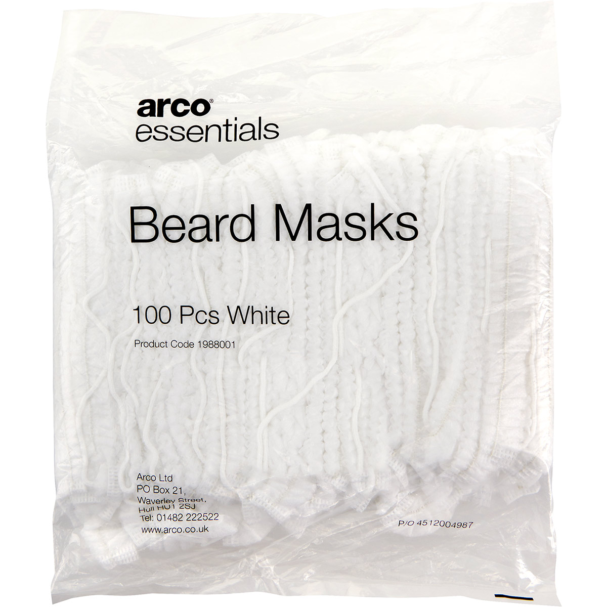 Arco Essentials White Beard Nets (Pack of 100) | Arco Essentials ...