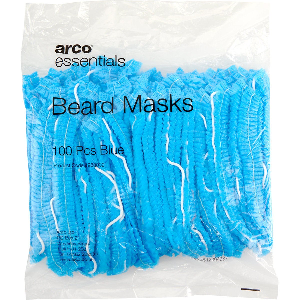 Arco Essentials Blue Beard Nets (Pack of 100) | Arco Essentials ...