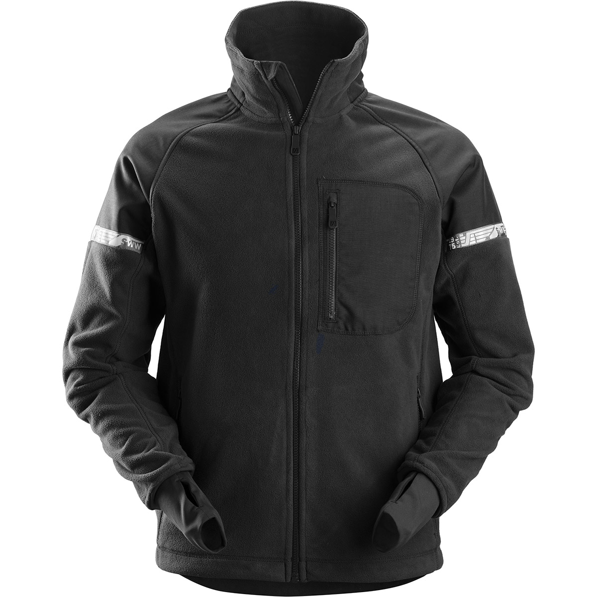 Snickers AllroundWork 8005 Men’s Black Fleece Jacket | Snickers | Work ...