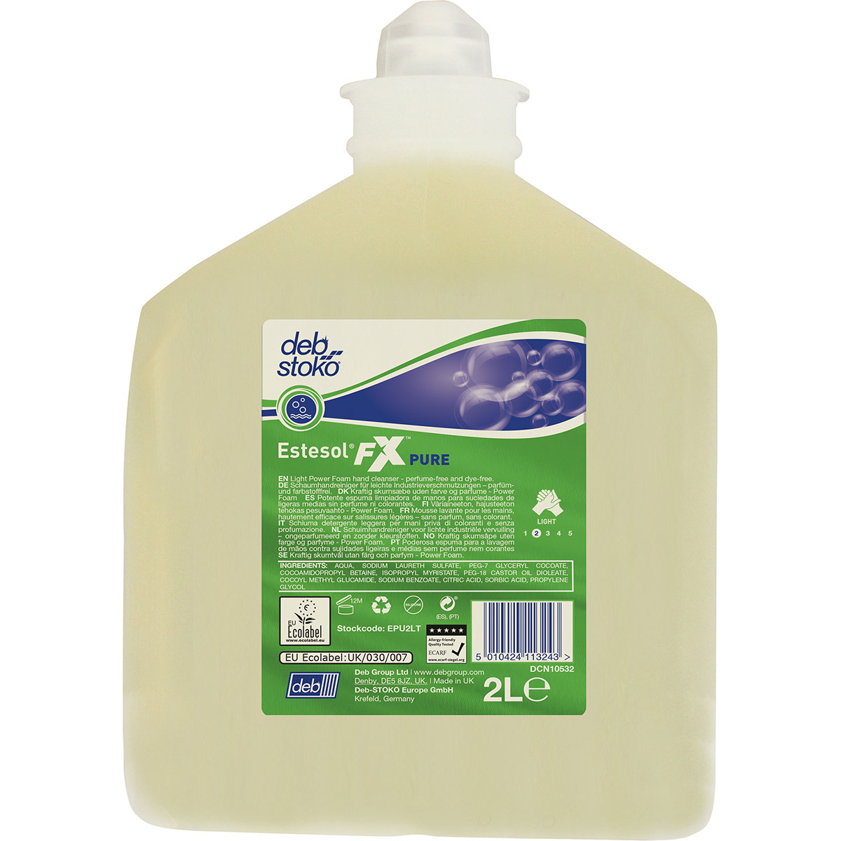 Deb Stoko Estesol FX PURE Power Foam Handwash 2L | Deb | Soap, Handwash ...