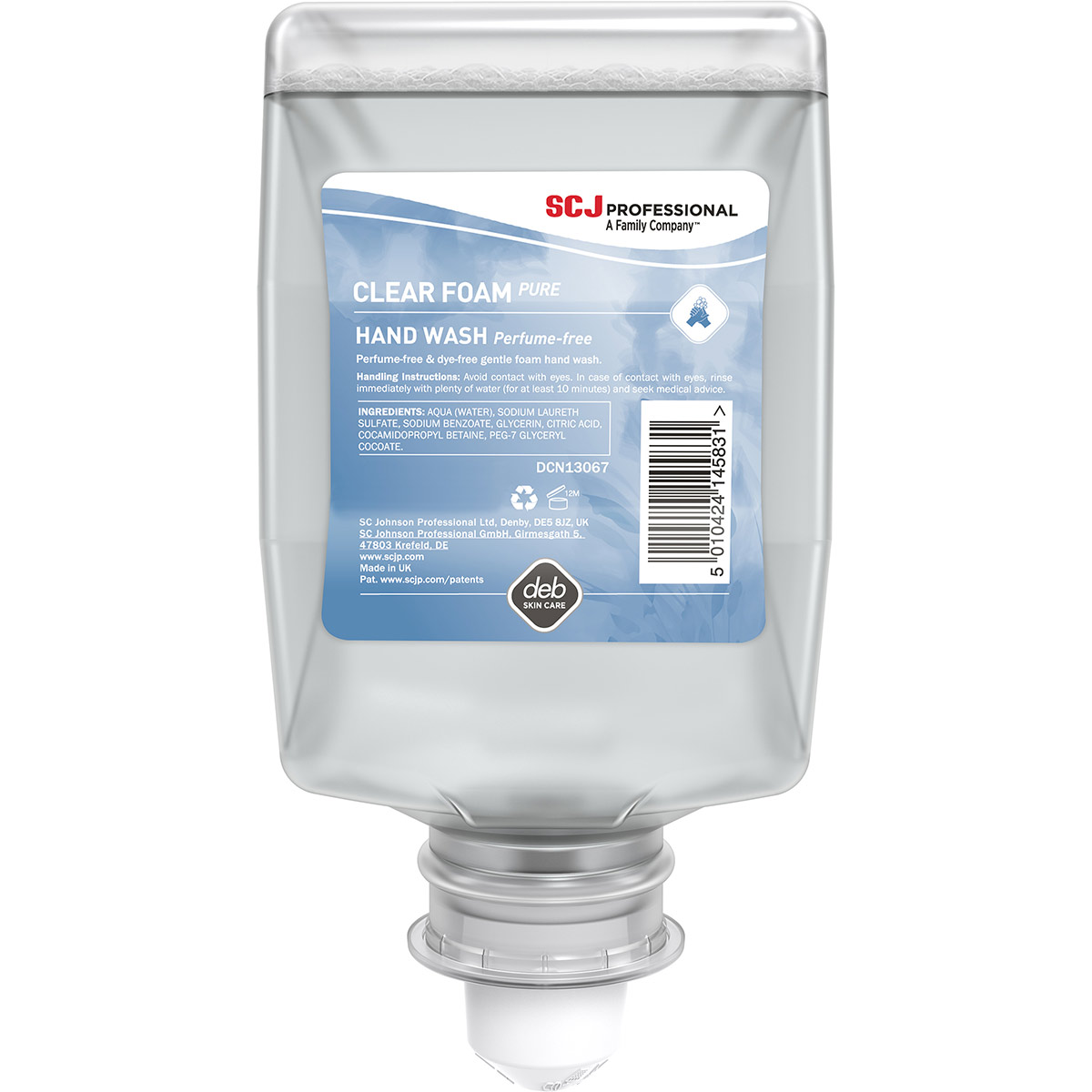 Deb Clear Foam Handwash 1.2L | Deb | Soap, Handwash and Cleansers | Arco