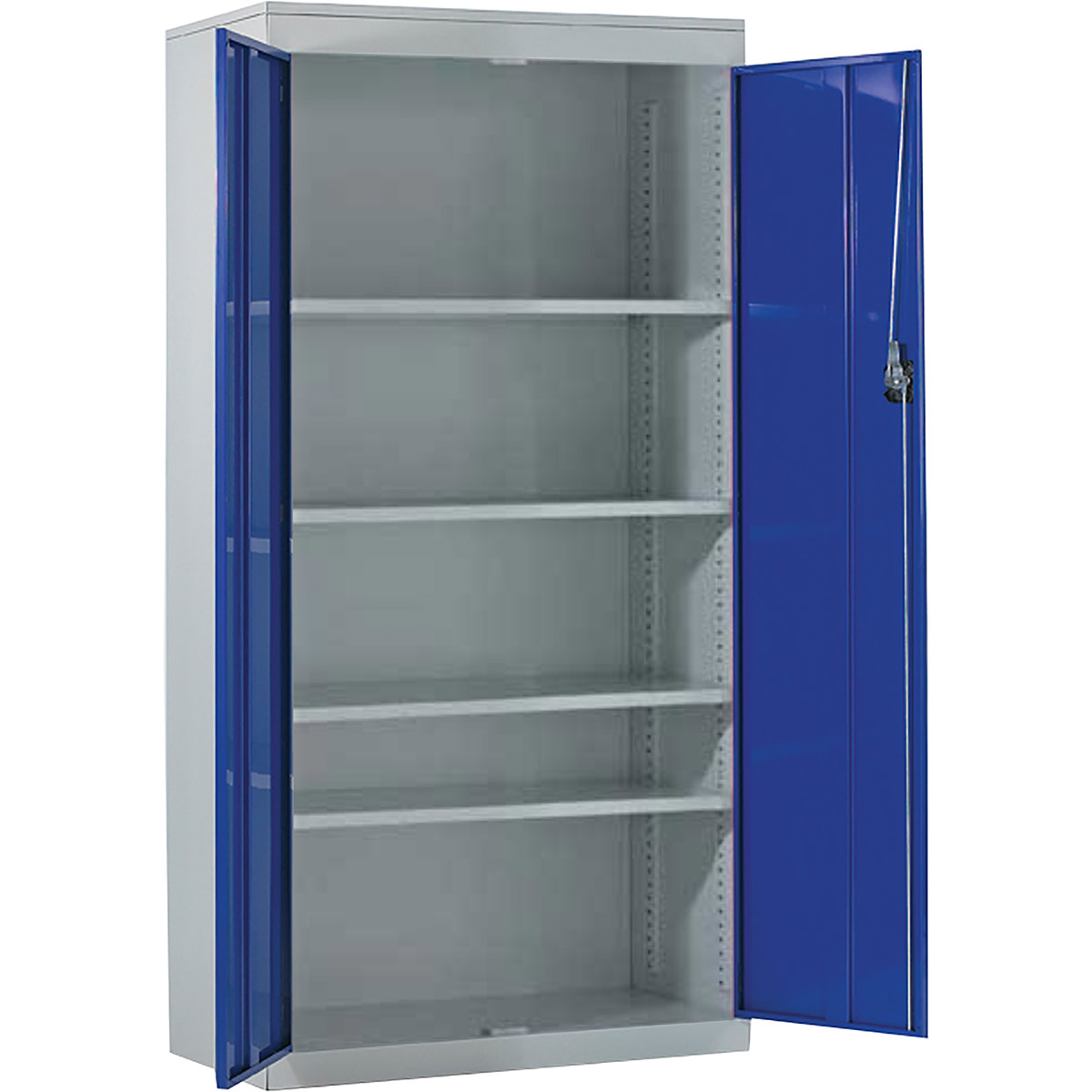 Link 51 Four-Shelf Blue Metal Storage Cabinet | Link 51 | Tool Chests ...