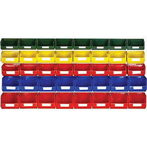 Bott 40-Piece Plastic Storage Bin Kit | Bott | Louvre Panel Hook Kits ...