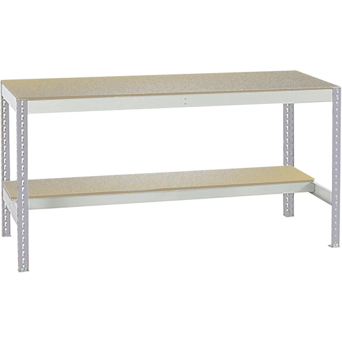 Link 51 Stockrax Grey Workbench with Shelf 2400mm x 900mm x 928mm ...