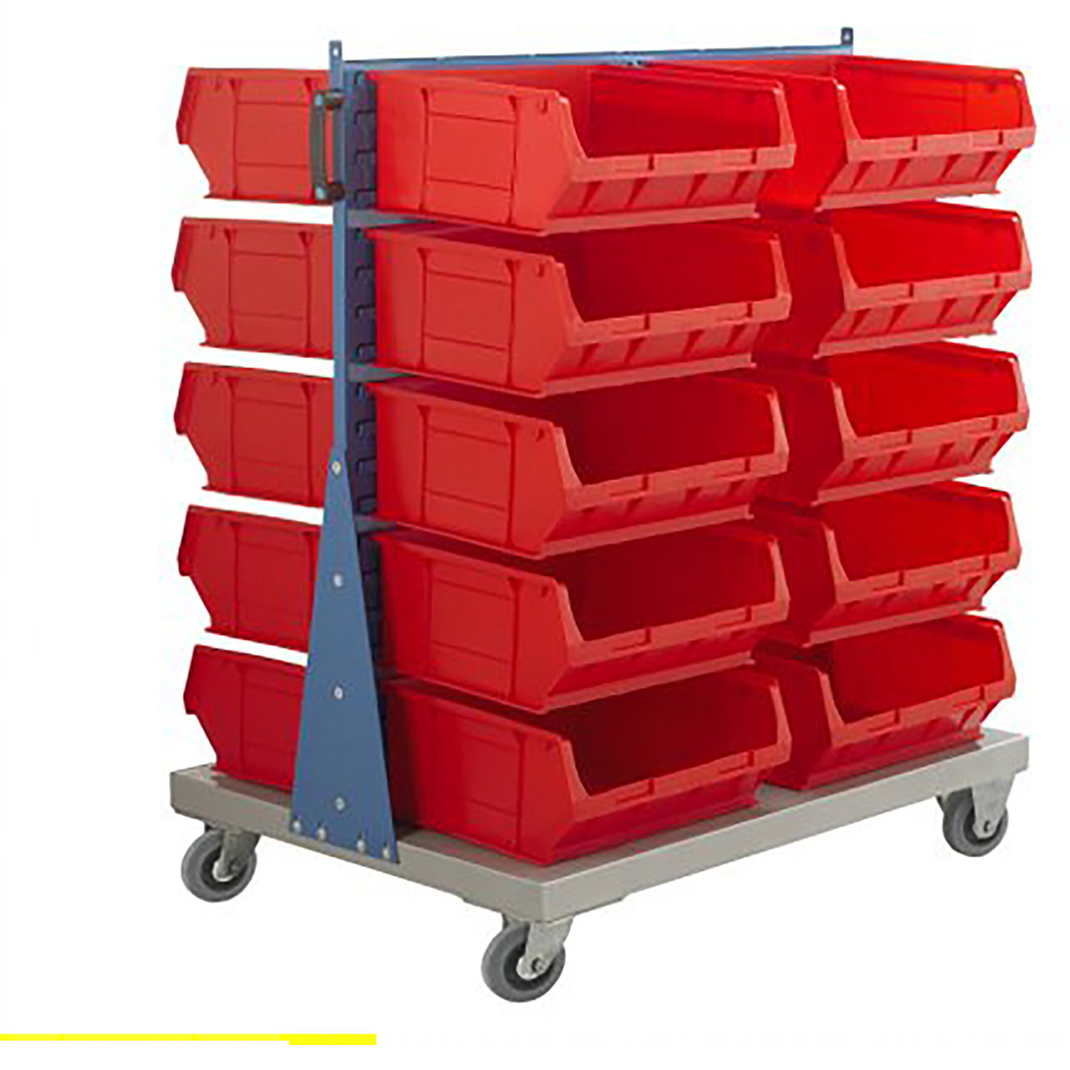 Barton Topstore MTD4 Double Louvre Panel Trolley and 20 TC6 Red Storage ...
