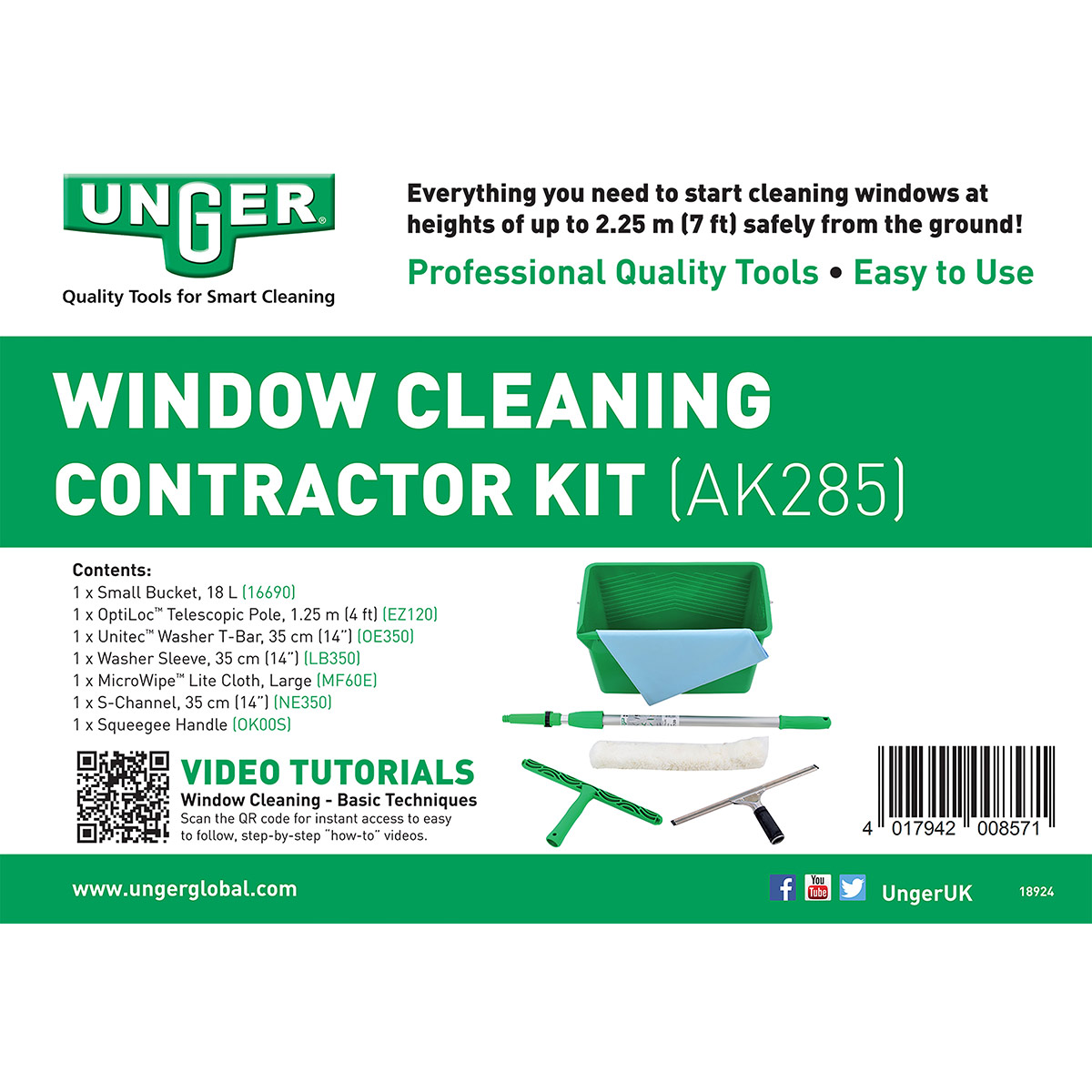 UNGER Window-Cleaning Kit | UNGER | Window Cleaning Equipment | Arco