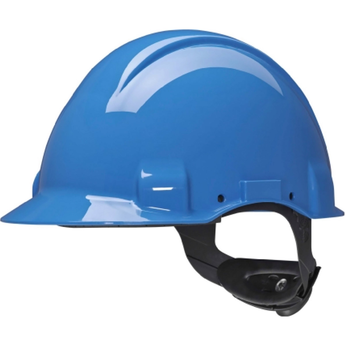 3M G3001C Blue Unvented Short-Peak Slip-Ratchet Safety Helmet | 3M ...