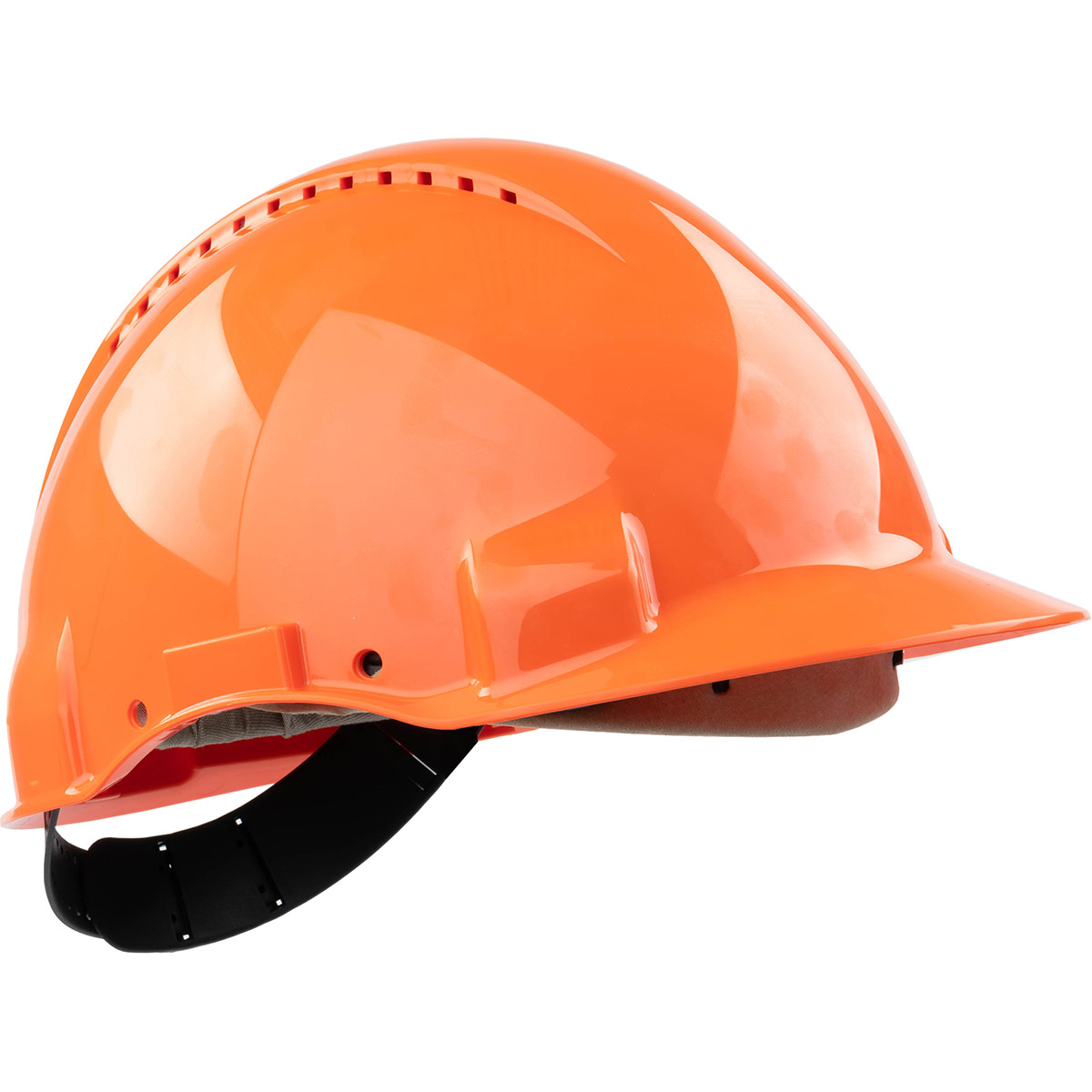 3M G3000D Orange Vented Short-Peak Slip-Ratchet Safety Helmet | 3M ...
