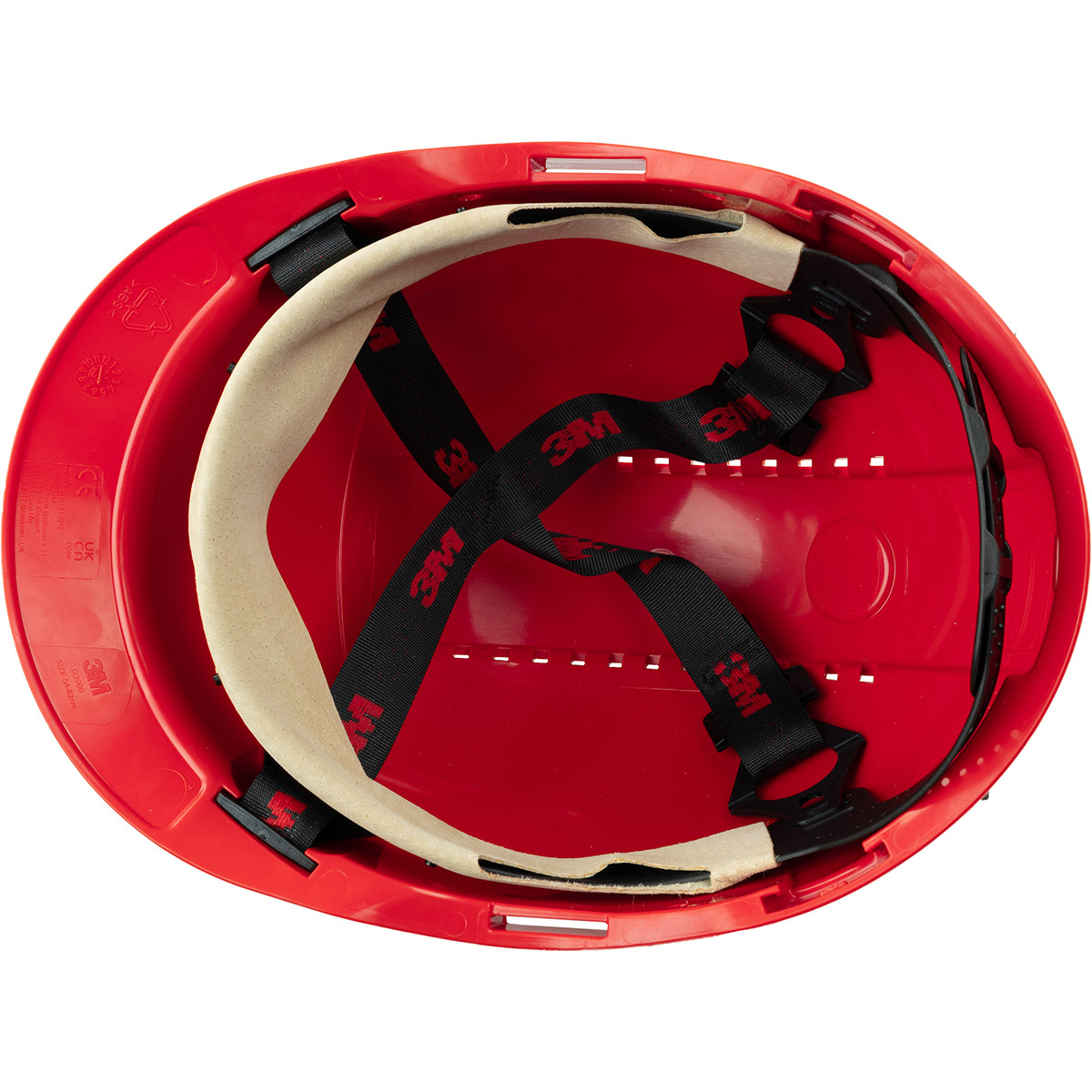 3M G3000D Red Vented Short-Peak Slip-Ratchet Safety Helmet | 3M ...