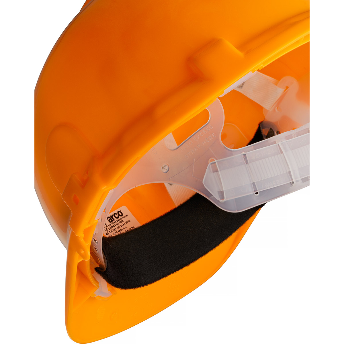 Arco Champion Plus Orange Unvented Slip-Ratchet Safety Helmet | Arco ...