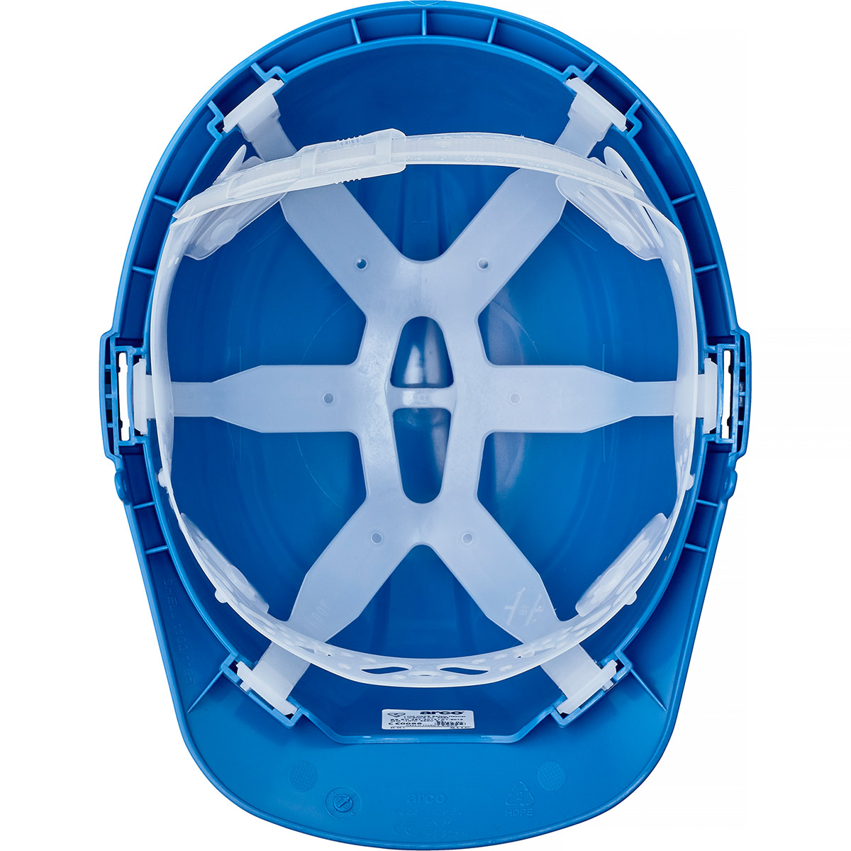 Arco Champion Blue Unvented Slip-Ratchet Safety Helmet | Arco | Safety ...