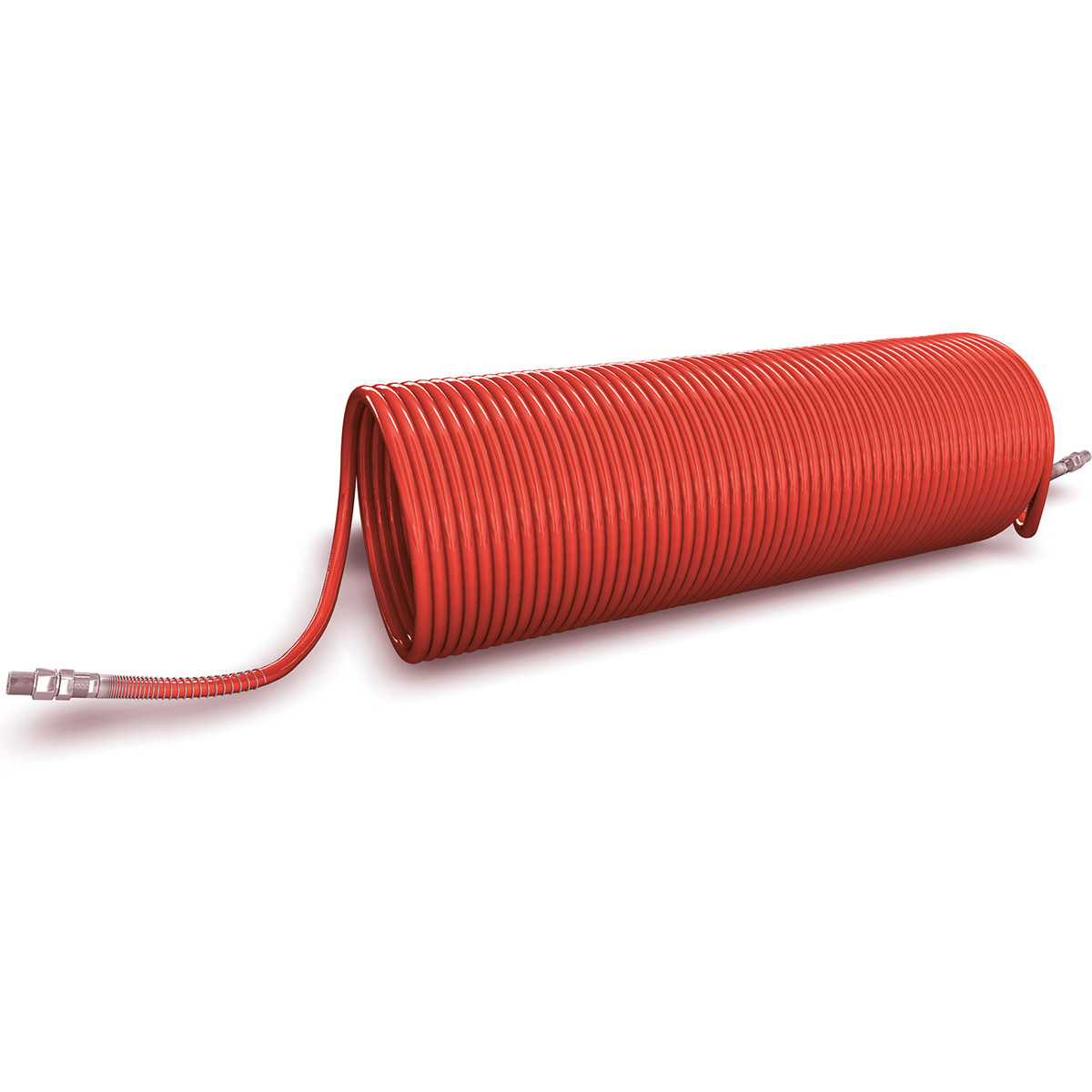 Red Nylon ¼in Coiled Air Hose 10m | Not Branded | General-Purpose Hose ...