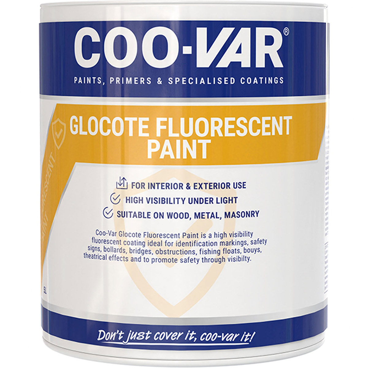 Coo-Var Glocote Fluorescent Orange Hi-Vis Paint 5L | Coo-Var ...