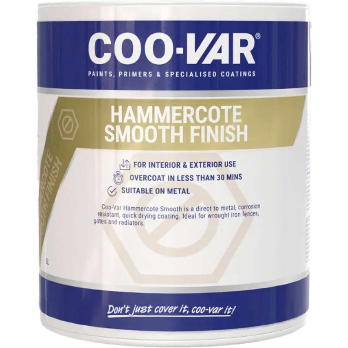 Coo-Var Hammercote Smooth Blue Metal Paint 5L | Coo-Var | Coo-Var | Arco