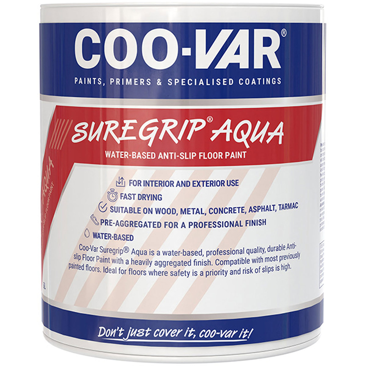 Coo-Var Suregrip Aqua Grey Slip-Resistant Floor Paint 5L | Coo-Var ...