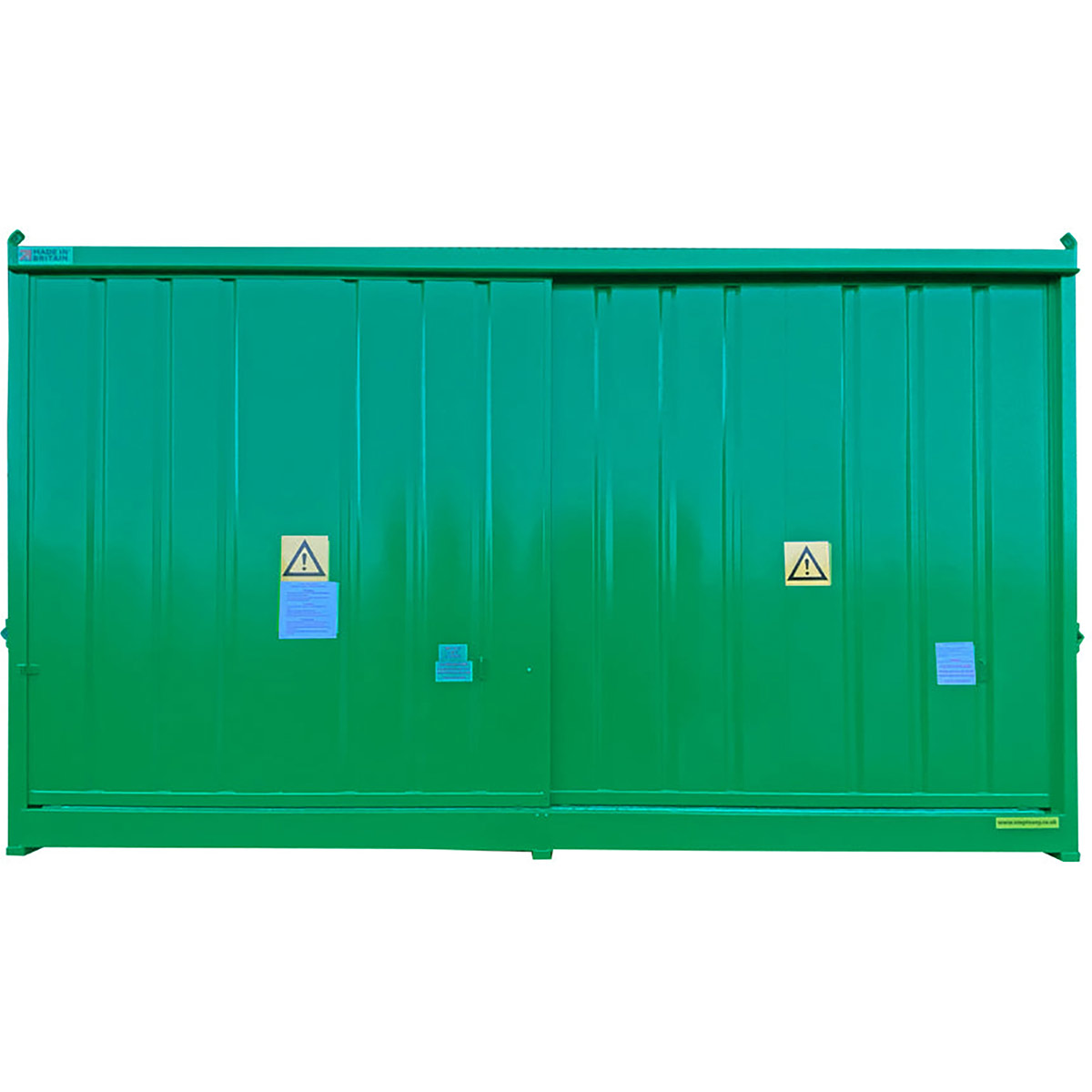 Empteezy 64-Drum/16-IBC Push-Back Bunded Chemical Storage Container ...