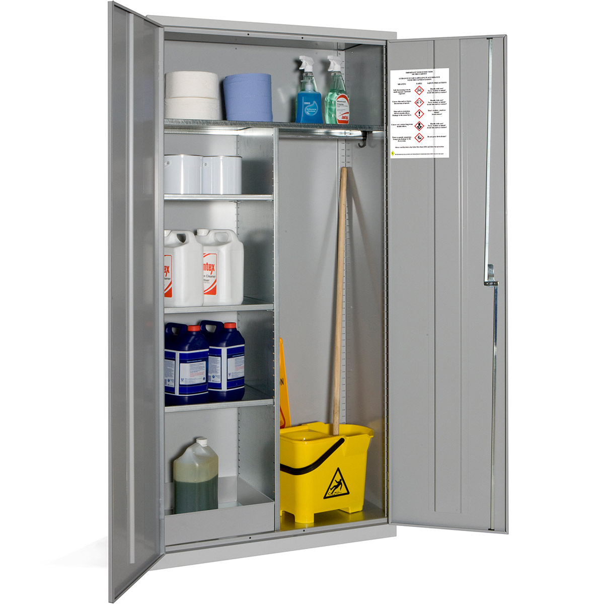 Elite Janitorial Hazardous-Substance Storage Cabinet 915mm x 457mm x ...