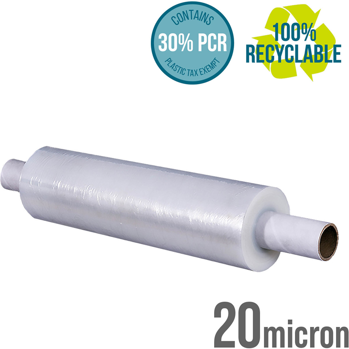 Clear 20-Micron Stretch Wrap 300m | Manuli Packaging (UK) Ltd | Stretch ...